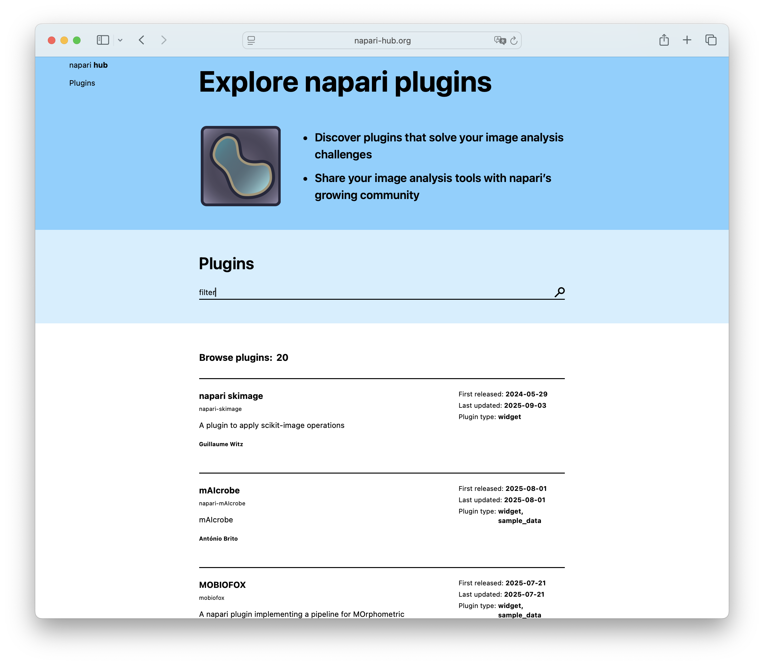 napari plugins — napari for Beginners