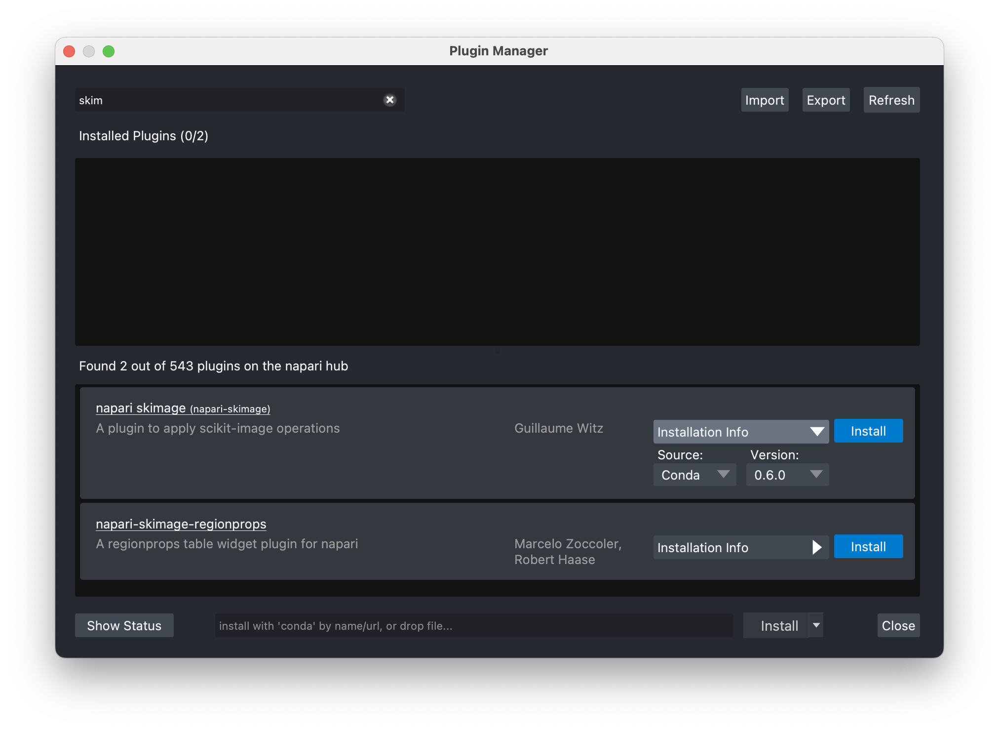 napari plugins — napari for Beginners