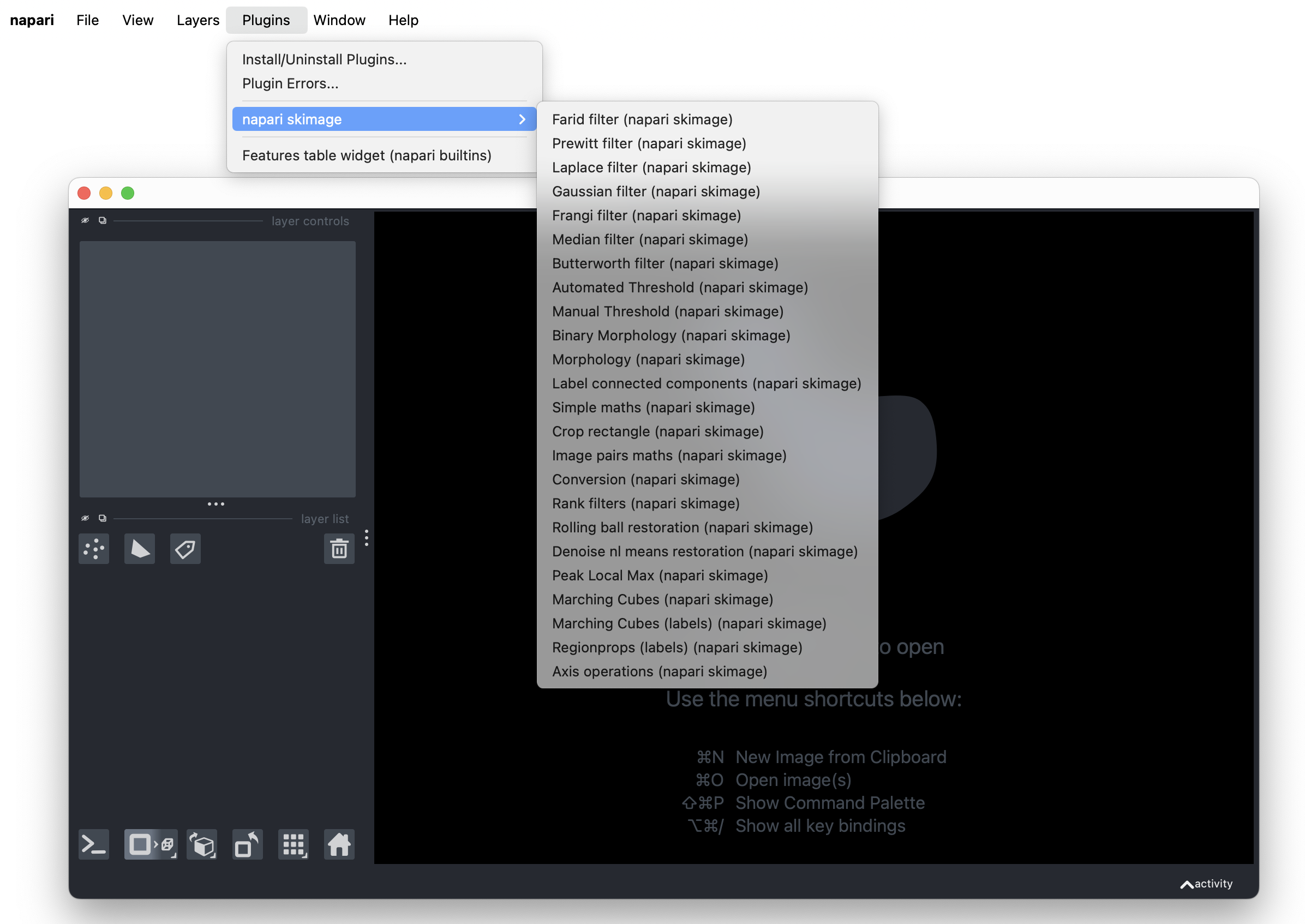 napari plugins — napari for Beginners